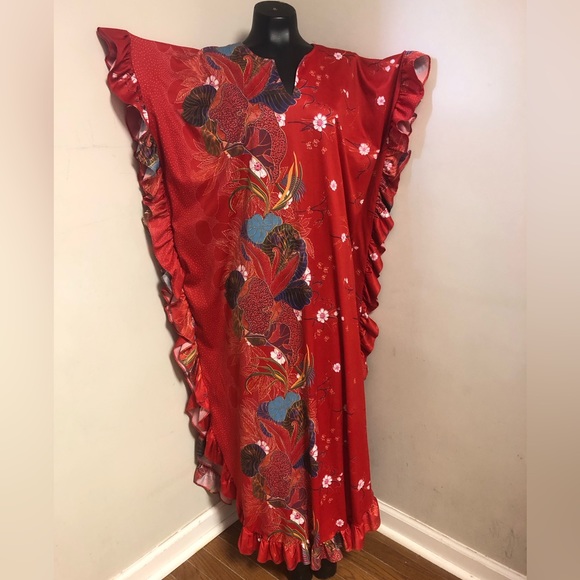 Miss Susan of California | Other | Vintage 7s Hawaiian Print Caftan ...